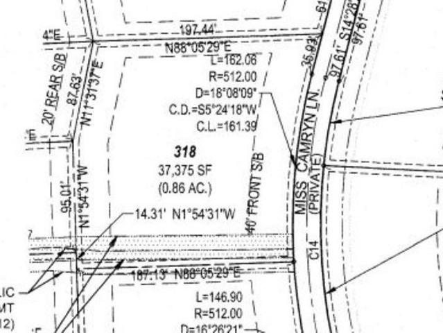124 Miss Camryn Ln Lot 318, TN 38017