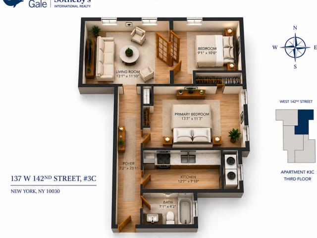 137 West 142nd Street, Unit 3C