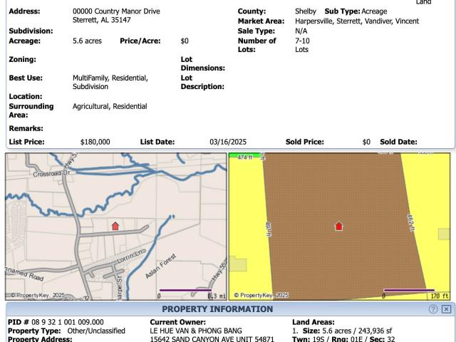 14548 Highway 280 # Lot #1 and Lot #2