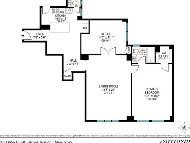 150 W 55th St # 6C, New York, NY 10019