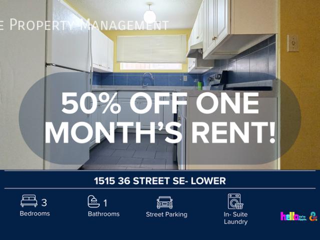 1515 36 St SE, 3 beds, 1 full bath