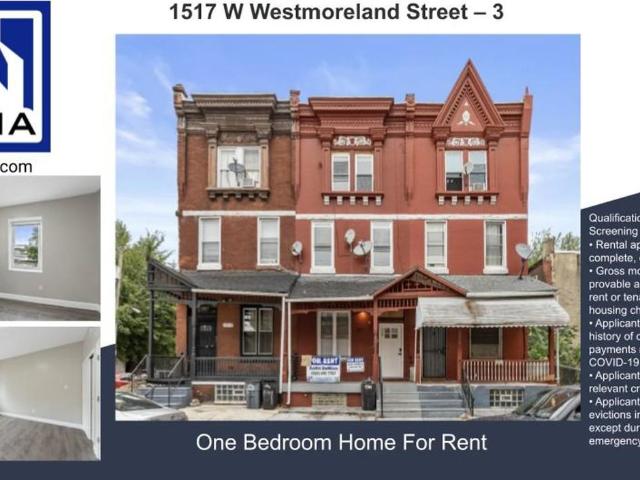 1517 W Westmoreland Street 1 Bedroom Apartment for Rent at 1517 W Westmoreland St, Philadelphia, PA 19140 Tioga Nicetown