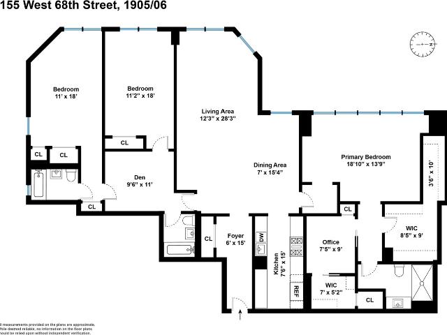 155 West 68th Street, Unit 1905/1906 | Compass