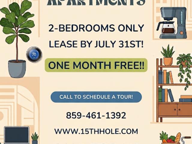 15th Hole Apartments 3 Bedroom Apartment for Rent at 105 Juniper Path, Georgetown, KY 40324