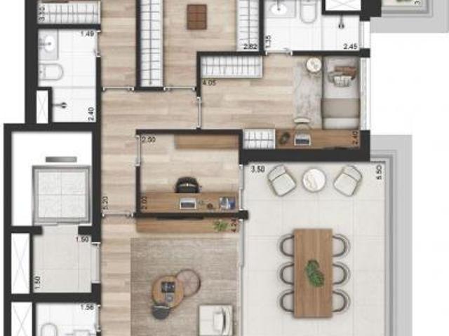 176m² de Alto Padrão Ibirapuera – com Suíte Master, Closet e Varanda Gourmet,04 suítes, 03 vagas