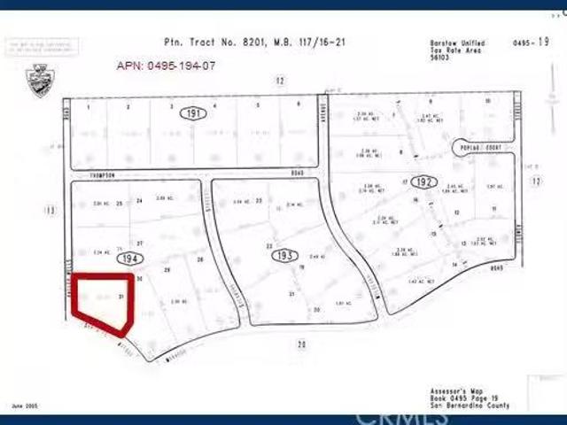 1 Ac Santa Fe Ave, Hinkley, CA 92347 MLS HD23153896