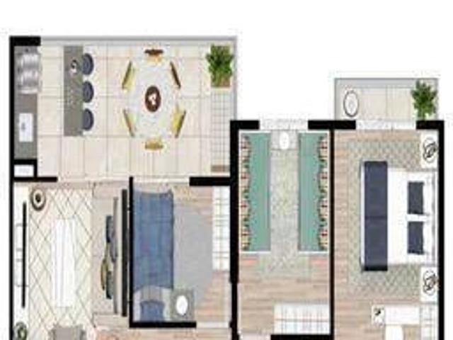 1 anos Apto Cond The Brick, 2 dorm, 1 vaga, compre direto com a construtora