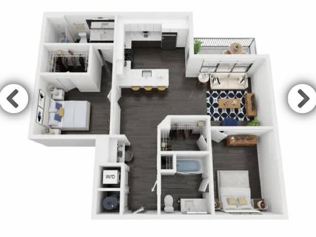 1 bed, 1 bath for rent. Pool, patio