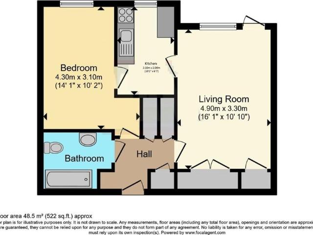1 Bed Flat, Dighton Court, SE5