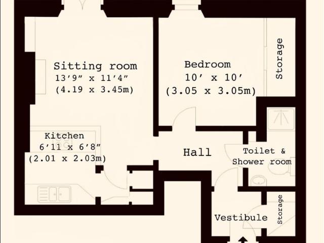 1 Bed Flat, Edinburgh, EH3