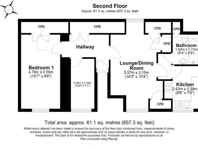1 bed flat to rent in Alexandra House, Starcross, EX6