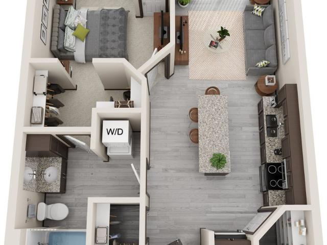 1 Bedroom/1 Bathroom Apartment
