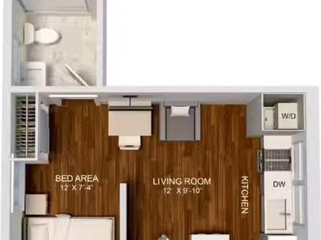 1 Bedroom 1 Bathroom Apartment