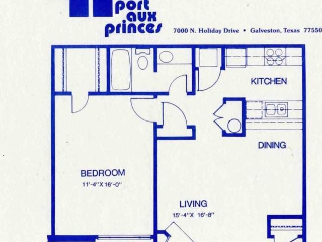 1 Bedroom Condo for Rent at 7092 N Holiday Dr, Galveston, TX 77550 Lindale