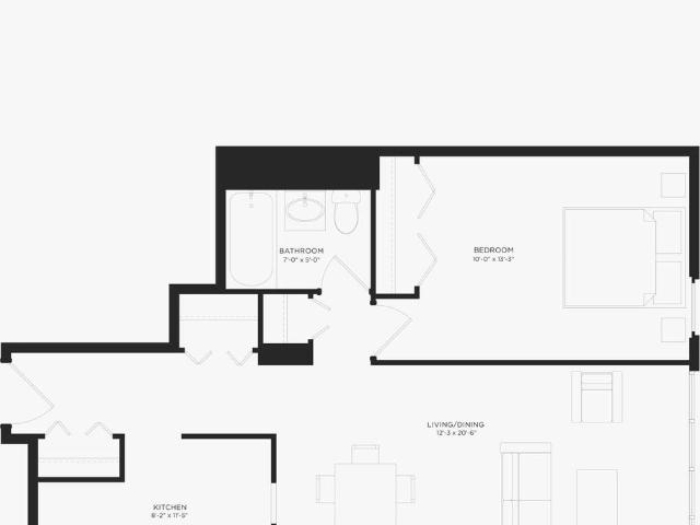 1 Bedroom Apartment for Rent at 2701 S Indiana Ave #1 0910, Chicago, IL 60616 Douglas