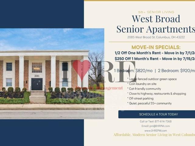 1 Bedroom Apartment for Rent at 2085 W Broad St #209, Columbus, OH 43223 Central Hilltop