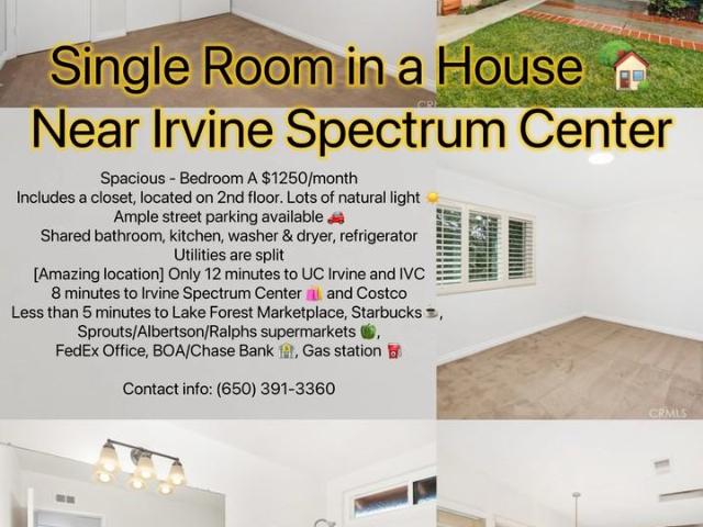 1 Bedroom Apartment for Rent at 23296 Buckland Ln #A, Lake Forest, CA 92630 Lake Forest