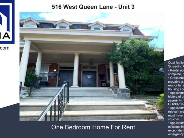 1 Bedroom Apartment for Rent at 516 W Queen Ln, Philadelphia, PA 19144 Germantown