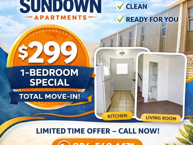 1 Bedroom Apartment for Rent at 802 Matthew St, Sundown, TX 79372