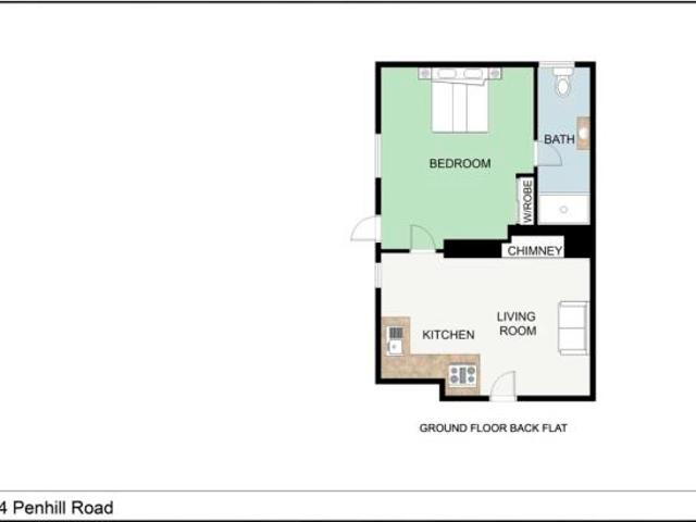 1 bedroom flat for rent in Penhill Road, Cardiff, CF11