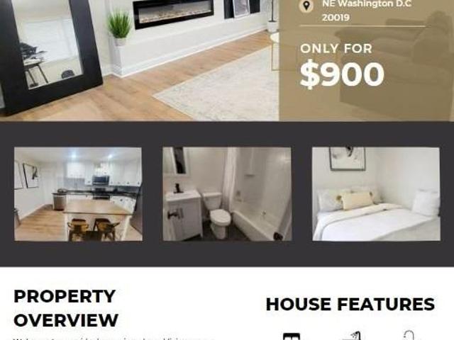 1 Bedroom Home for Rent at 5521 Jay St Ne, Washington, DC 20019 Deanwood