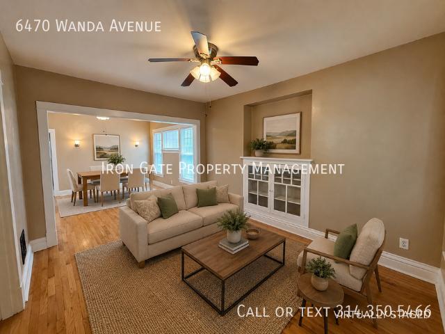1 Bedroom Home for Rent at 6470 Wanda Ave, St. Louis, MO 63116 Boulevard Heights