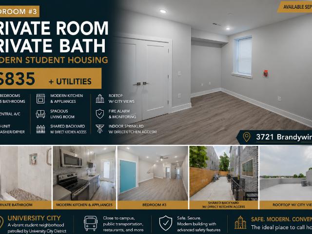 1 Bedroom Home for Rent at 3721 Brandywine St #1, Philadelphia, PA 19104 Mantua