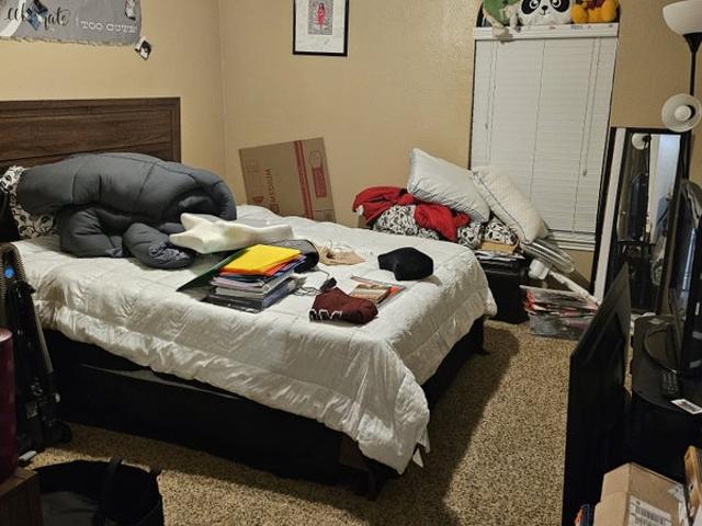 1 bedroom with attached full bathroom