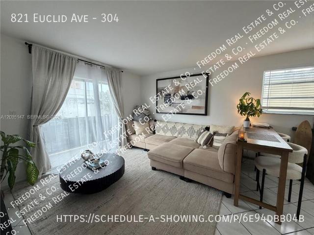 1 BR, 1.5 BA Apartment 821 Euclid Ave, Miami Beach, FL 33139