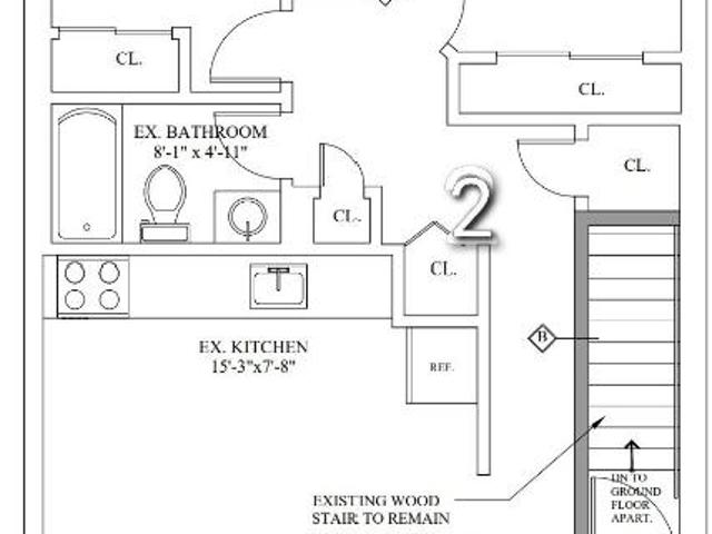 1 Br, 1 bath, Townhouse/Brownstone/RowHouse 219 Roosevelt St