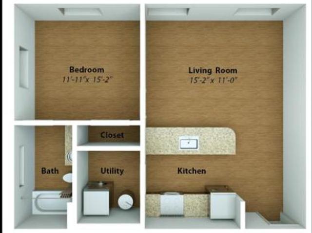 1 Br, 1 bath, Apartment 1142 West Grace Street