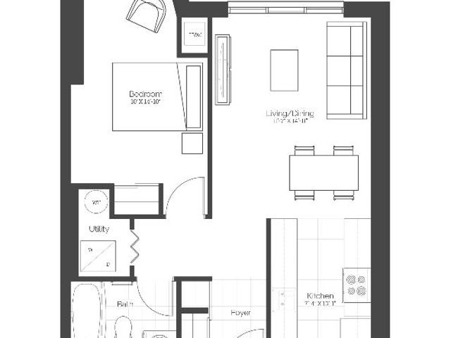 1 Br, 1 bath, Apartment 17 Aberdeen Street