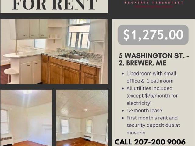 1 Br, 1 bath, Apartment 5 Washington Street