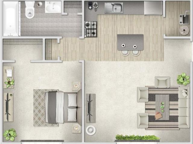 1 Br, 1 bath, Apartment 6208 Commerce Drive