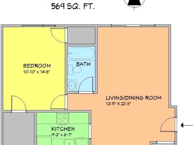 1 Br, 1 bath, Apartment 7168 Baptist Road