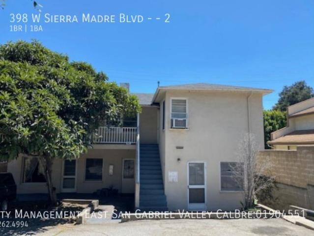 1 Br, 1 bath, Condo 398 W Sierra Madre Blvd