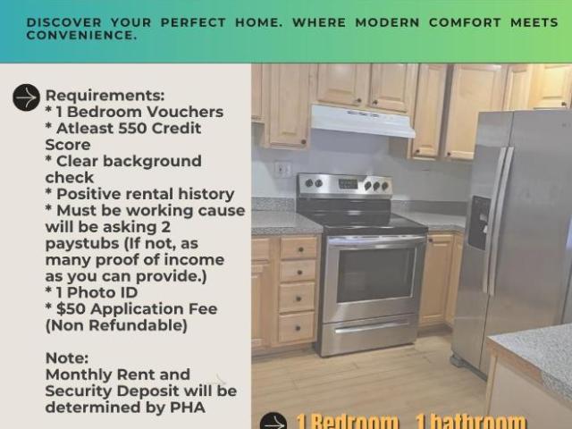 1 Br, 1 bath, Apartment 641 North 15th Street