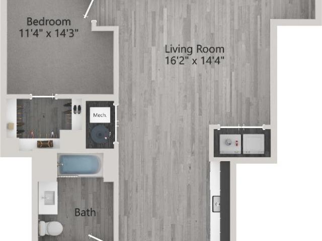 1 Br, 1 bath, Other 20 West Northwest Highway