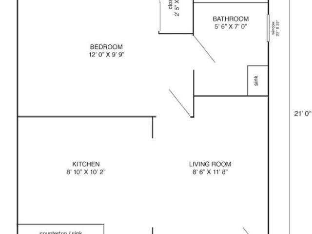 1 Br, 1 bath, Single Family 511 Almond Avenue