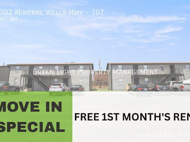 1 BR, 1 BA Apartment 1702 Mineral Wells Hwy, Weatherford, TX 76088