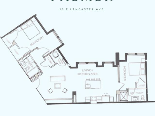 1 BR, 1 BA Apartment 18 East Lancaster Avenue Unit 103, Wynnewood, PA 19096