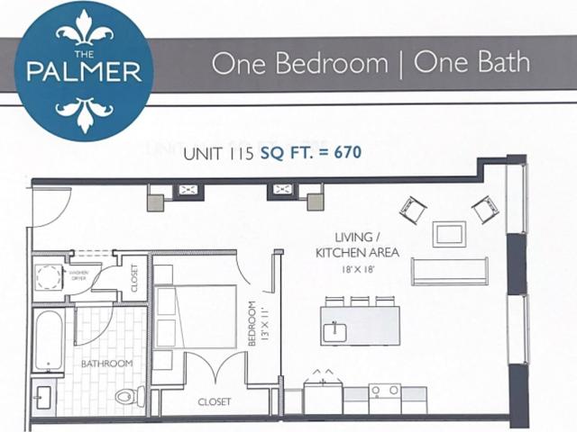 1 BR, 1 BA Apartment 18 East Lancaster Avenue Unit 115, Wynnewood, PA 19096