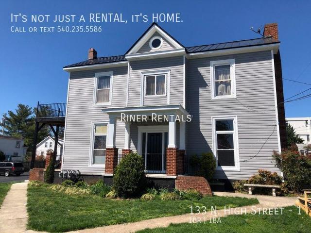 1 BR, 1 BA Apartment 133 N. High Street, Harrisonburg, VA 22802