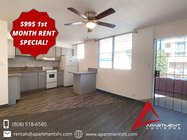 1 BR, 1 BA Apartment 2717 S. King Street, Honolulu, HI 96826