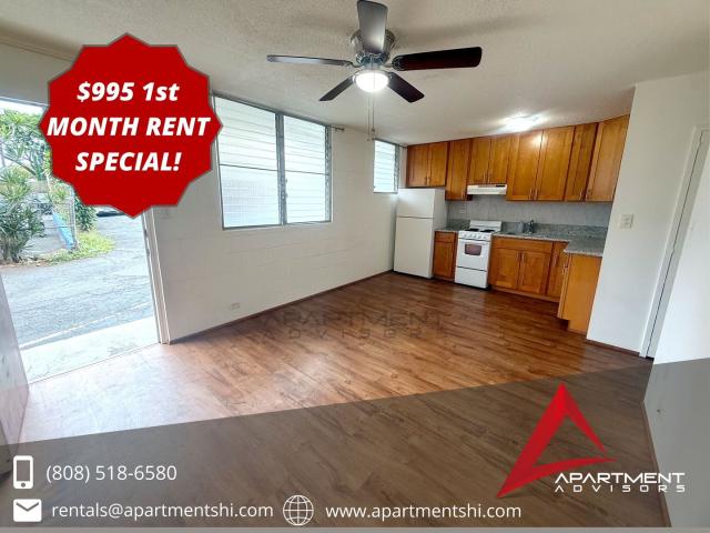 1 BR, 1 BA Apartment 2717 S. King Street, Honolulu, HI 96826