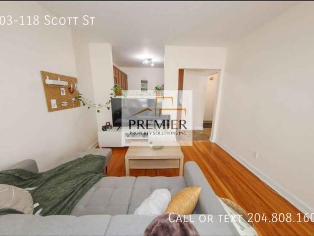 1 BR, 1 BA Apartment 203 118 Scott St, Winnipeg, MB R3L 0K8