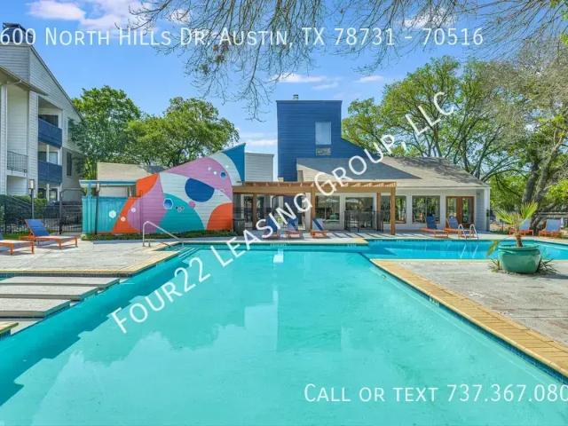 1 BR, 1 BA Apartment 3600 North Hills Dr. Austin, TX 78731, Austin, TX 78731