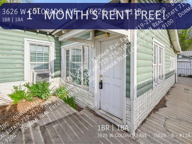 1 BR, 1 BA Apartment 3626 W COLORADO AVE 3626 B, COLORADO SPRINGS, CO 80904