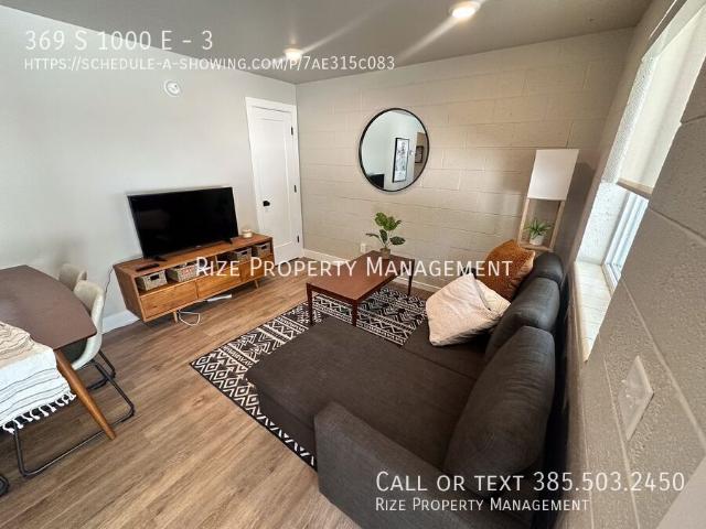 1 BR, 1 BA Apartment 369 S 1000 E, Salt Lake City, UT 84102