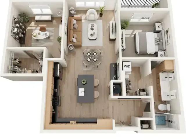 1 BR, 1 BA Apartment 3040 Baltimore Avenue, Kansas City, MO 64108